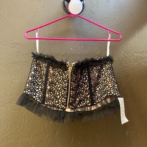 Miss Circle | Tops | Orah Black Mesh And Lace Corset Top | Poshmark